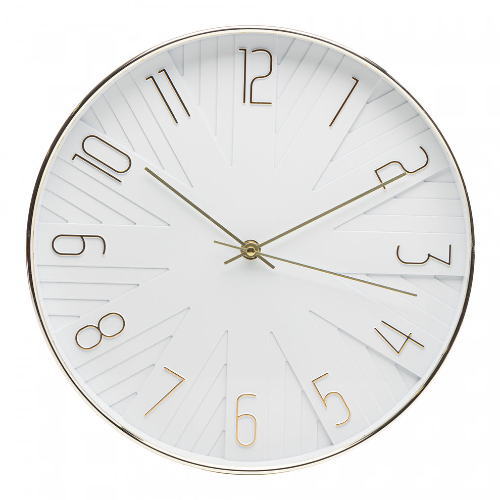 Relógio de Parede de Plástico Modern Branco 30,5cm x 4,5cm - Wolff ...