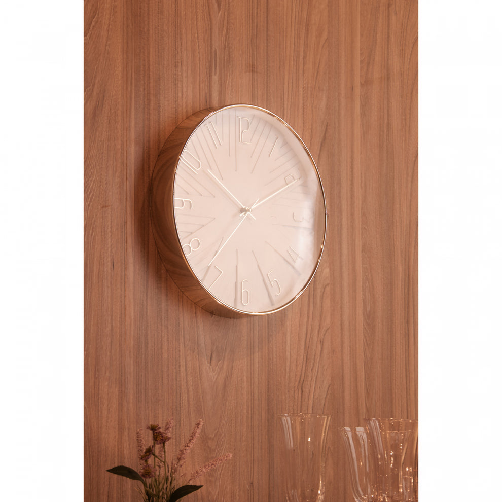Relógio de Parede de Plástico Modern Branco 30,5cm x 4,5cm - Wolff ...
