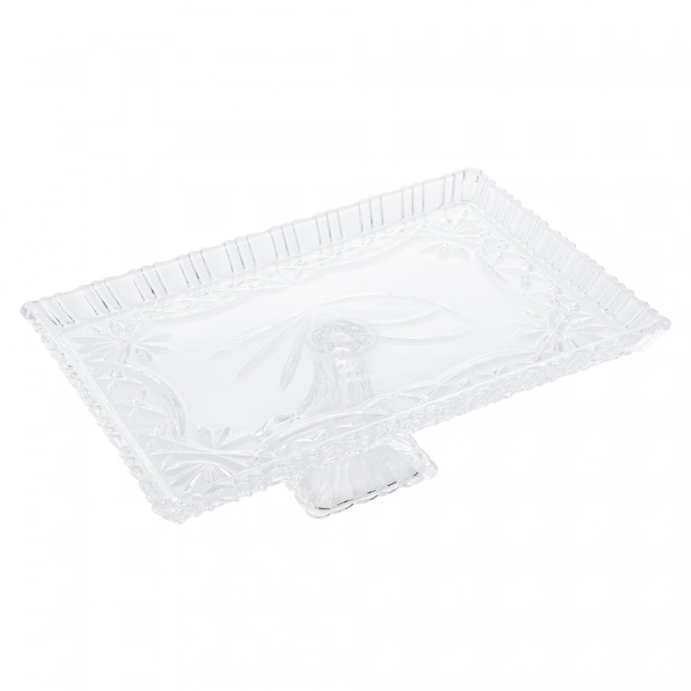 Prato para Bolo de Cristal Janine 29,5cm x 19,5cm - Lyor – Grupo Rojemac